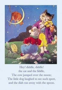 Kids Art Room ideas – Hey! Diddle, Diddle! (20″ x 30″) Canvas Wall Art ...